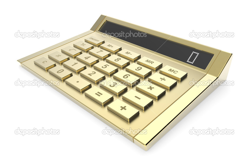 Gouden rekenmachine — Stockfoto © magraphics #15627407