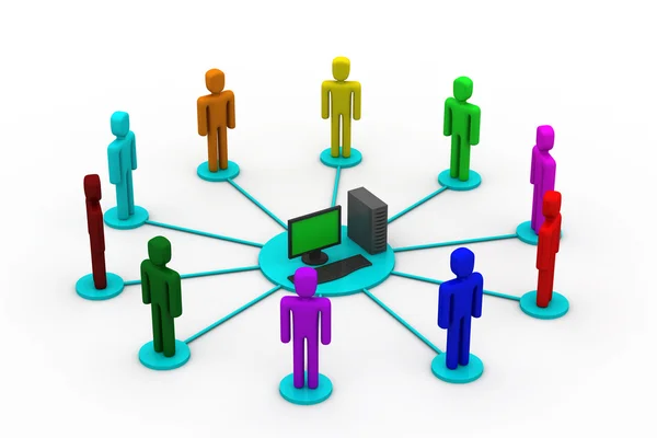 3d green network team — Stock Photo © dariusl #6434040