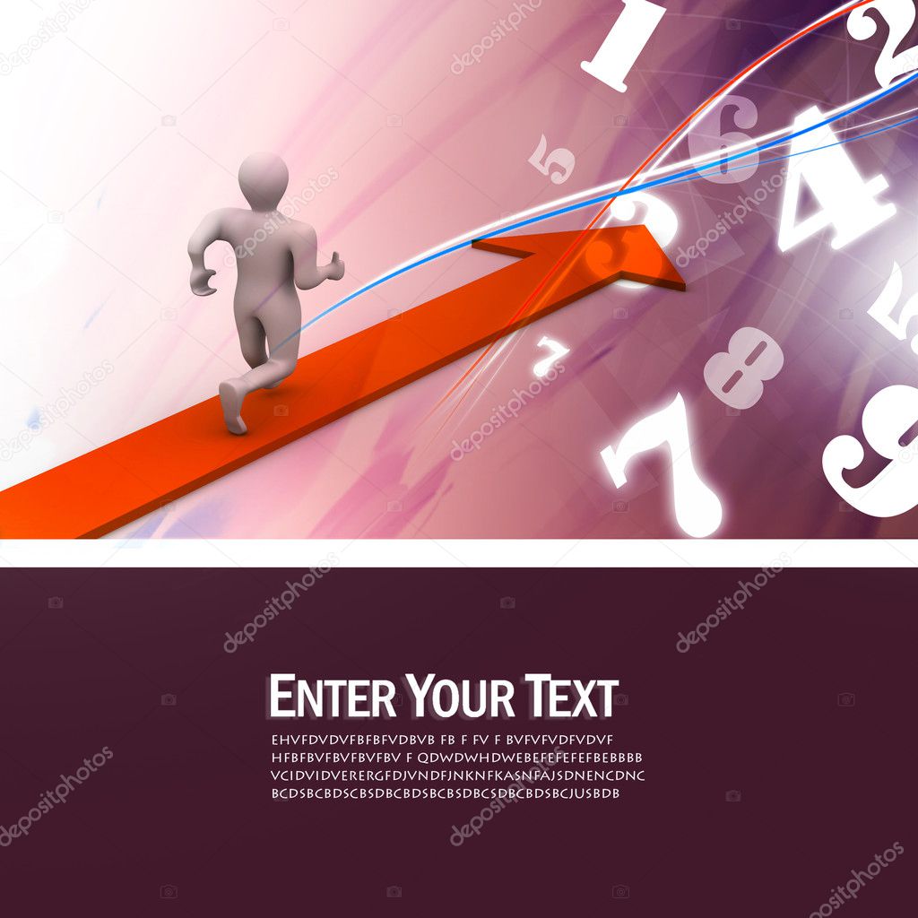 Man running the road of success — Stock Photo © rbhavana #22969320