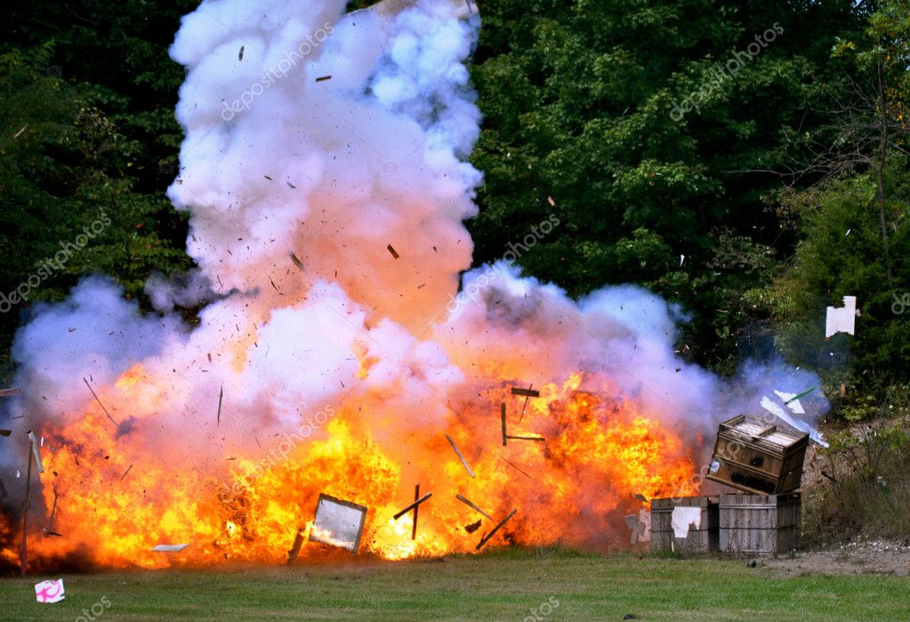 Civil War Re-enactment - explosion — Stock Photo © refocusphoto #12951409