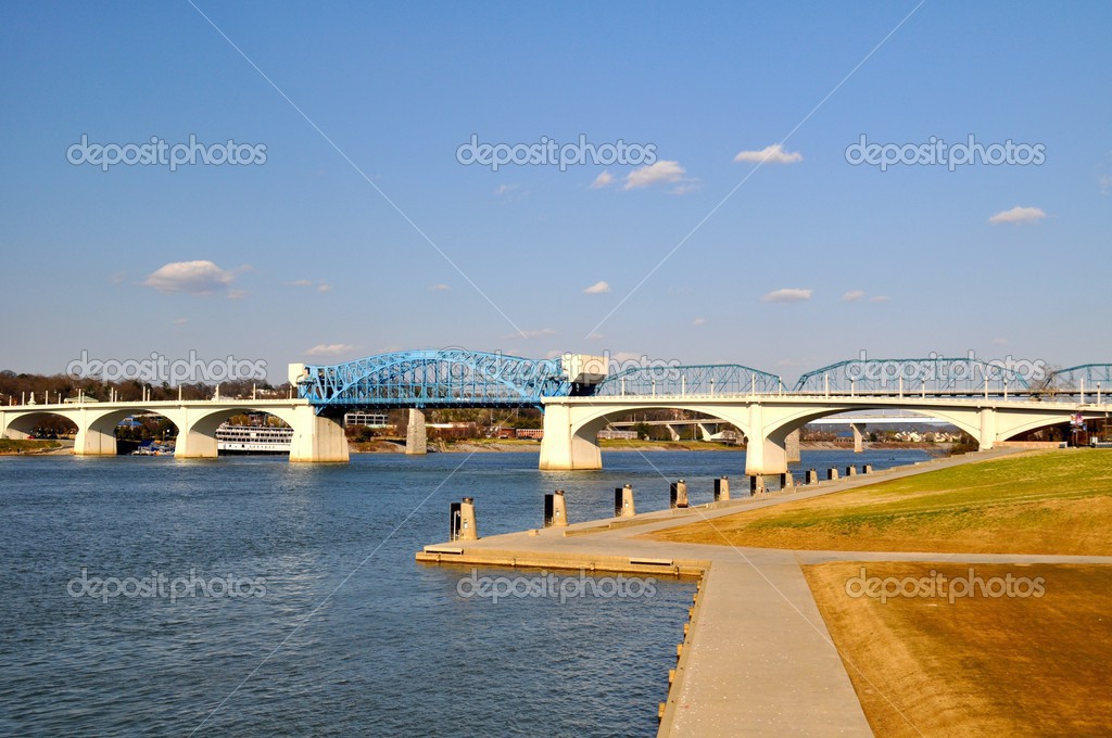 Chattanooga Riverfront Bridge Stock Photo by ©refocusphoto 30898513