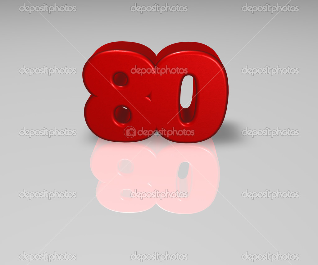 Number eighty Stock Illustration by ©drizzd #25807925