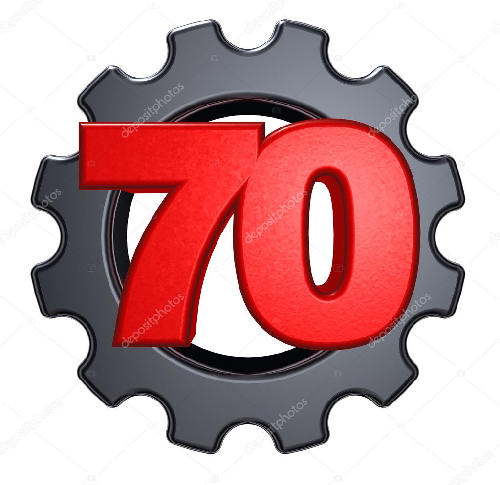 Number and cogwheel Stock Illustration by ©drizzd #30639123