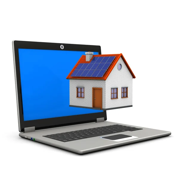 3d House over Laptop keyboard Stock Photo by ©doomu 45553647