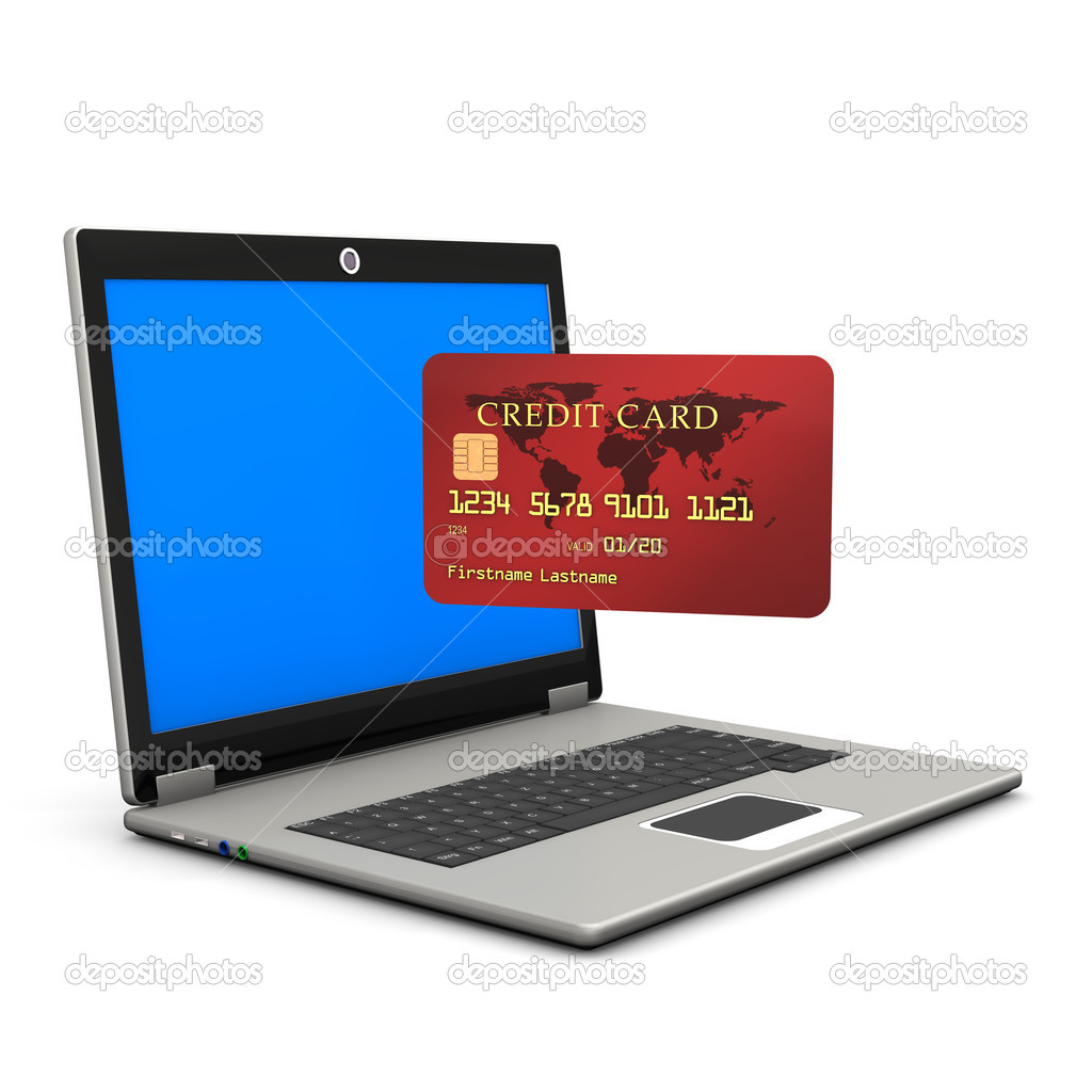 Laptop Credit Card — Stock Photo © limbi007 #18767431