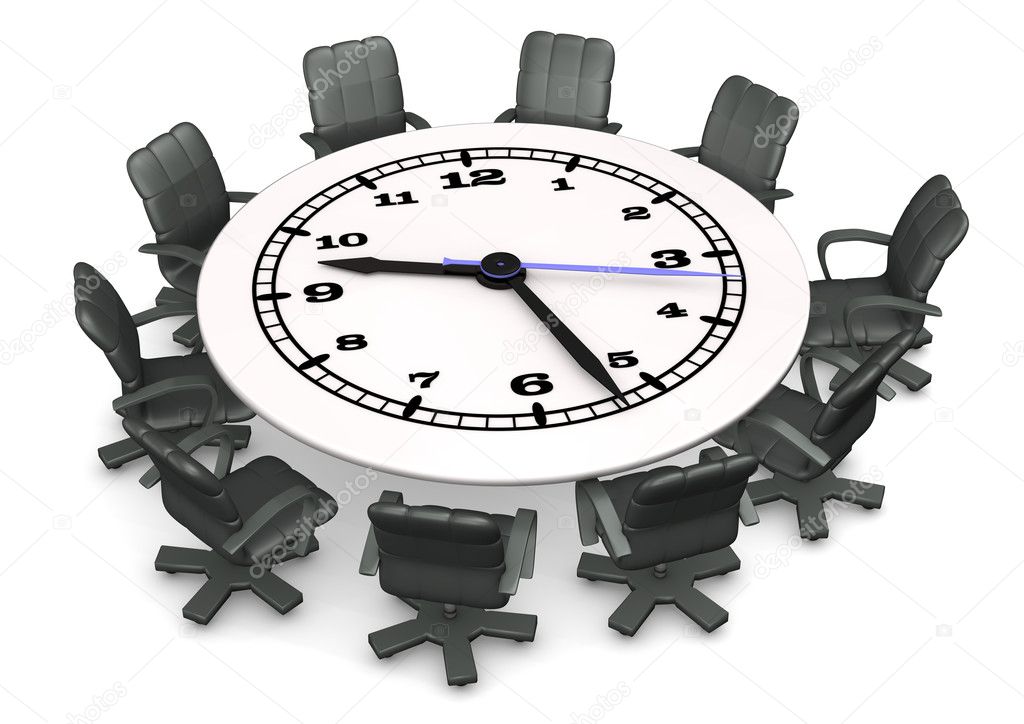 Clock Conference Table Stock Photo by ©limbi007 22612235