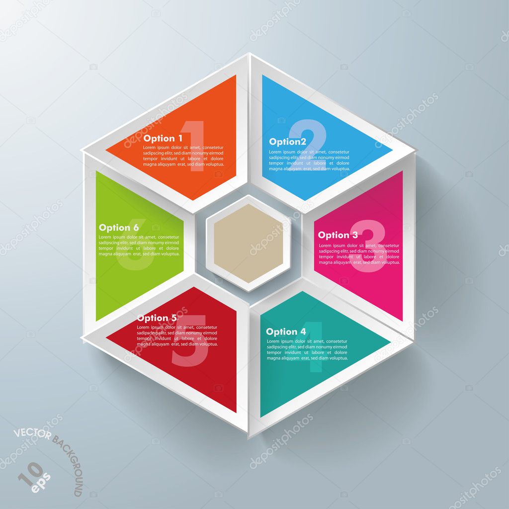 Six Hexagon Triangles With Centre Stock Vector Image by ©limbi007 #28188575