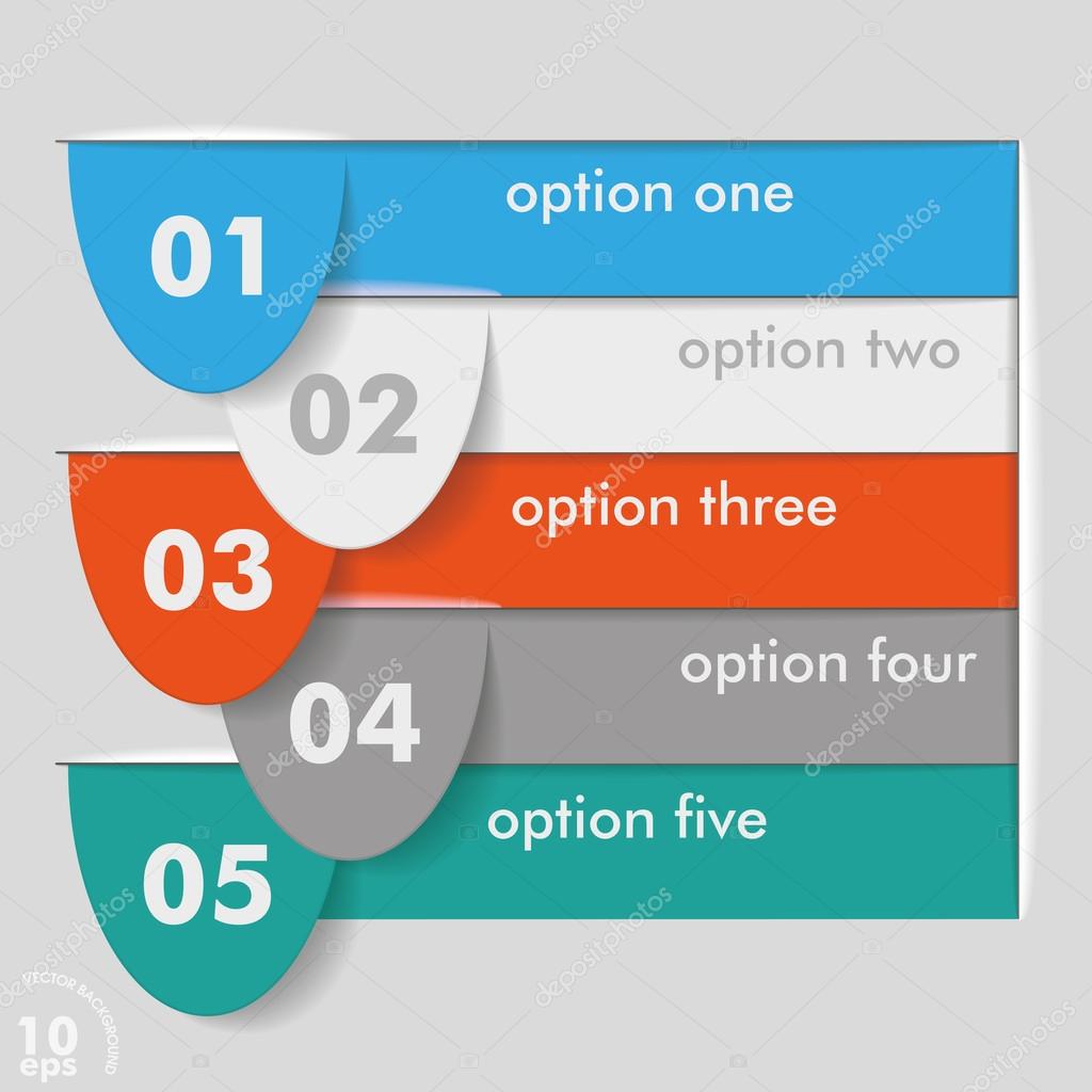 Five Options Templates ⬇ Vector Image by © limbi007 | Vector Stock 28188585