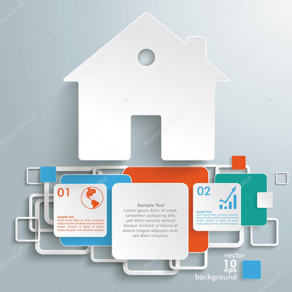 House Foundation Colored Squares Infographic Stock Vector Image by ...