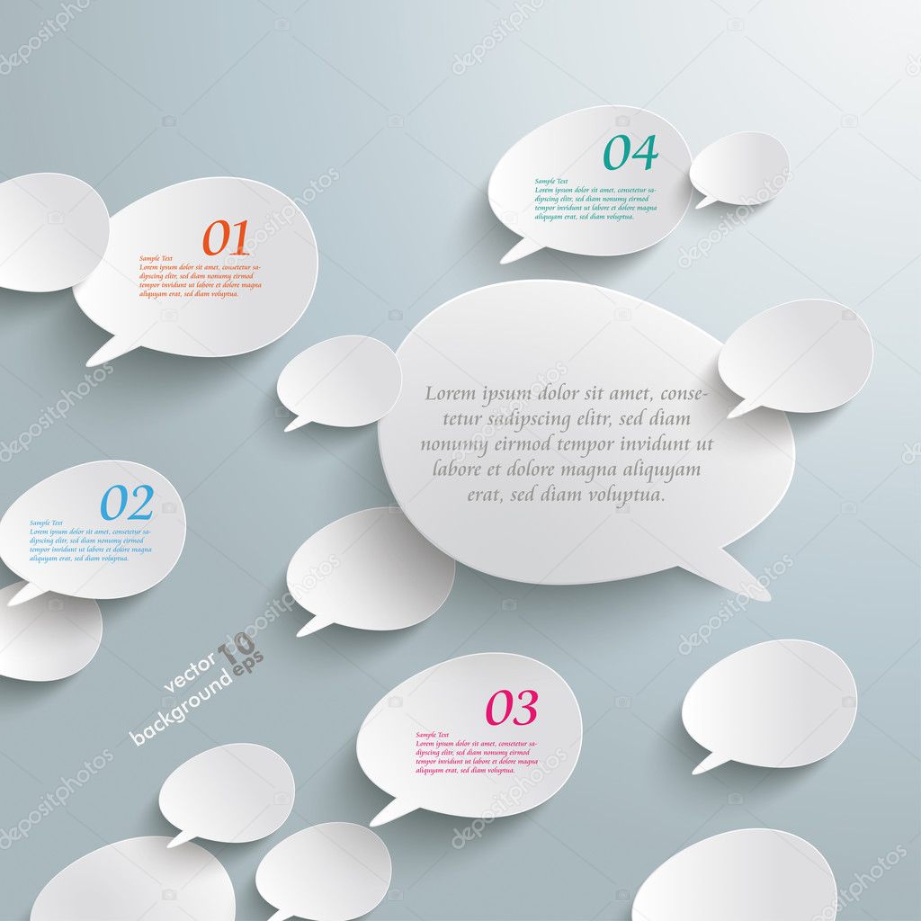 Infographic with bevel speech bubbles Stock Vector by ©limbi007 31454991