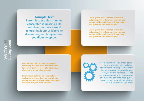 Connected Rectangles Four Steps Infographic Stock Vector Image by ...