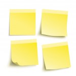 Yellow post it notes Stock Vector Image by ©ladyann #16642789