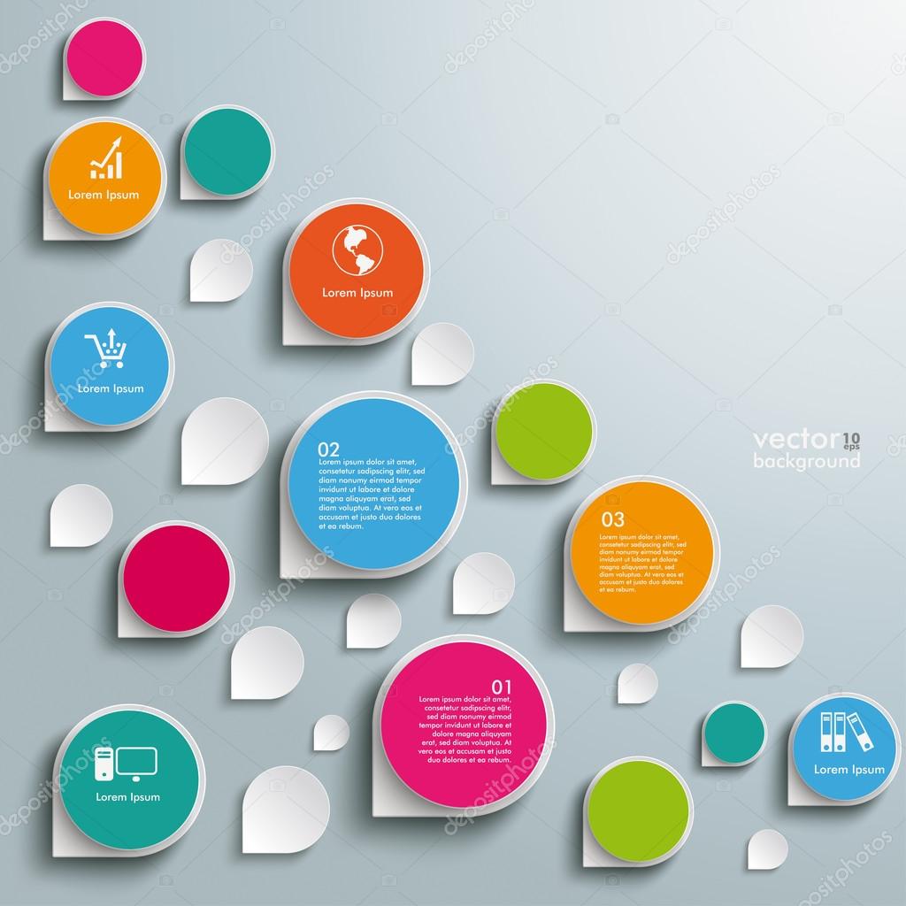 Infographic Colored Abstract Drops One Direction Stock Vector by ...