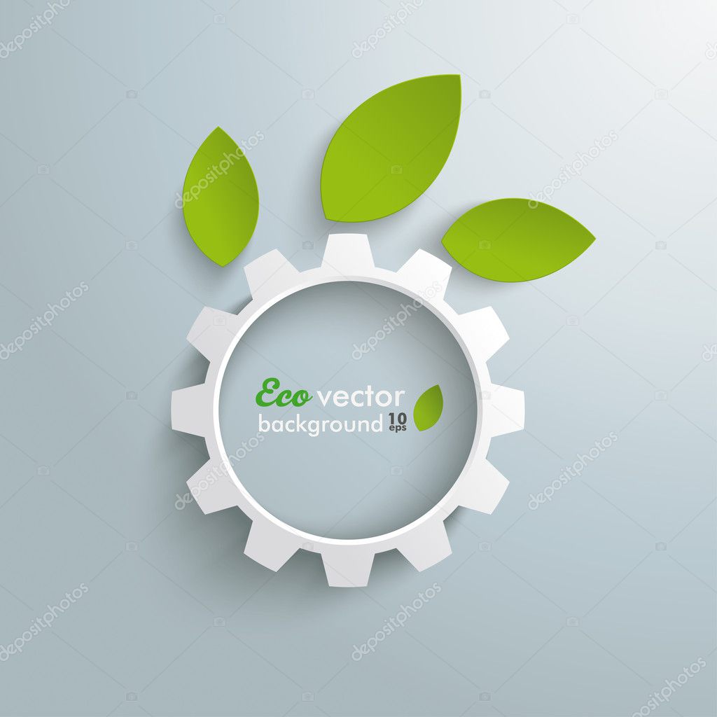 Green Technology Gear Leaves Stock Vector by ©limbi007 40144671
