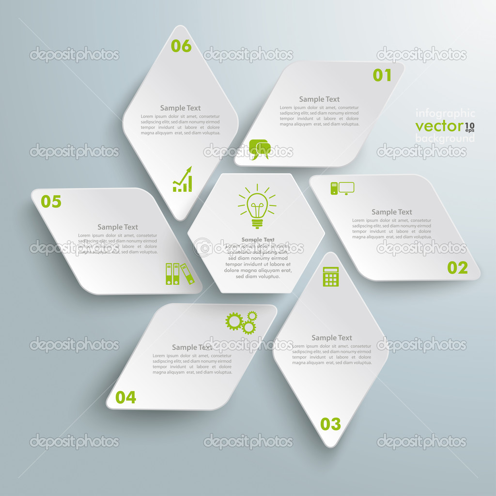 Rhombus Star Infographic Stock Vector by ©limbi007 40777639