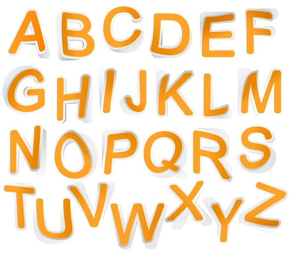Letras color naranja imágenes de stock de arte vectorial | Depositphotos