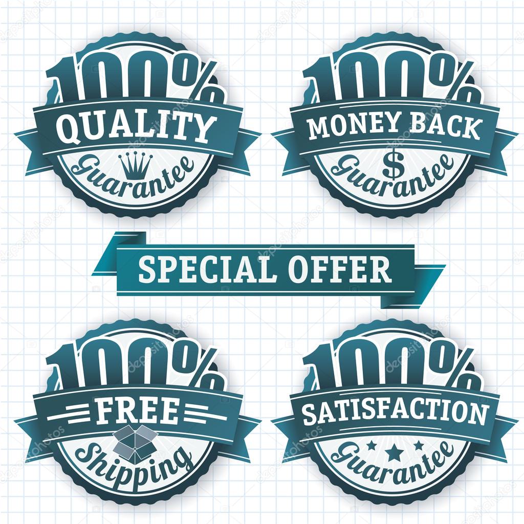 100 percent badges. Stock Vector Image by ©mustahtar #45104073