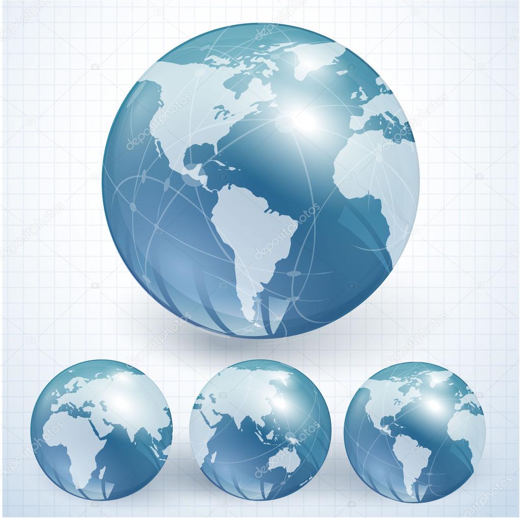 Blue globes. Stock Vector Image by ©mustahtar #45104281