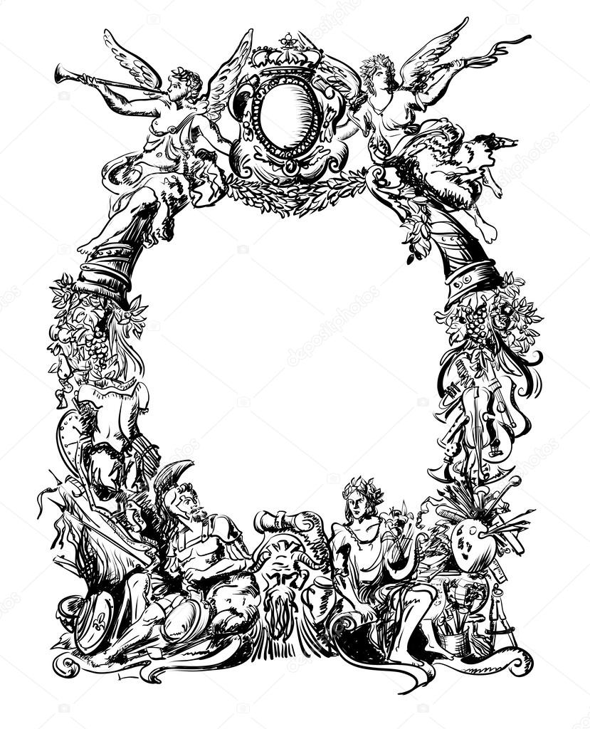 Victorian styled heraldic frame Stock Vector Image by ©mustahtar #45151841