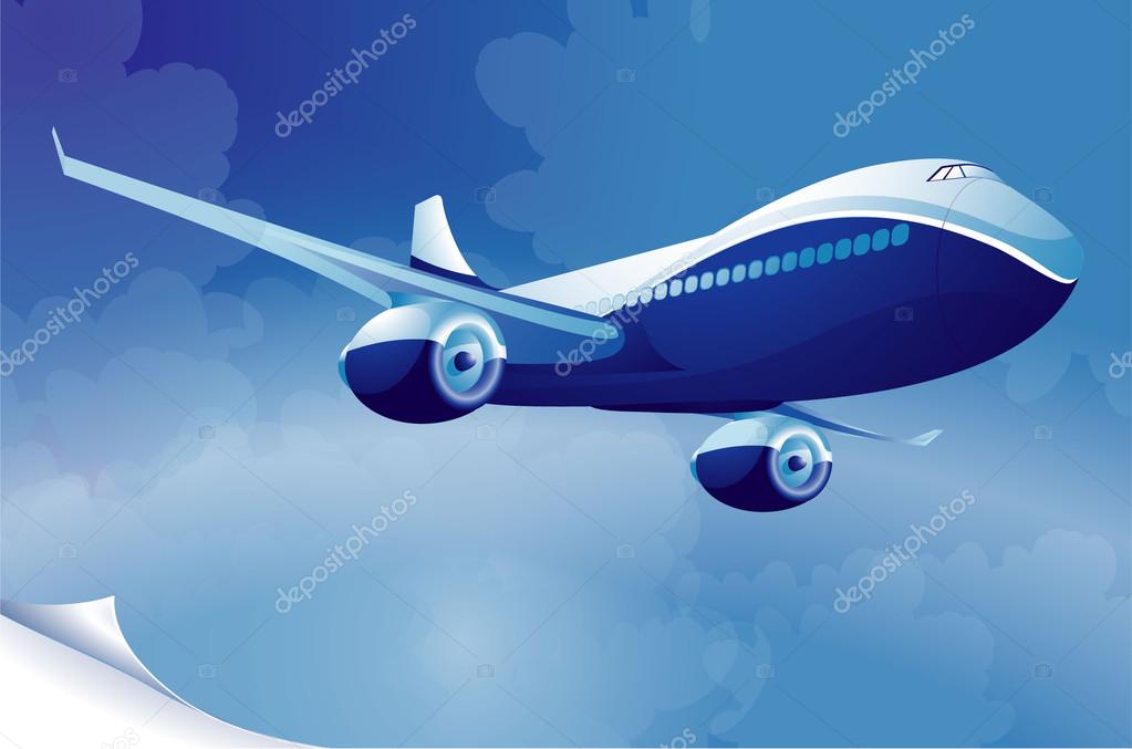 Blue airplane. Stock Vector Image by ©mustahtar #45175425