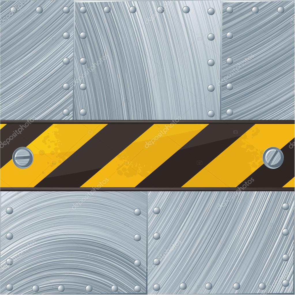 Steel vector background with construction tape. Stock Vector Image by ...