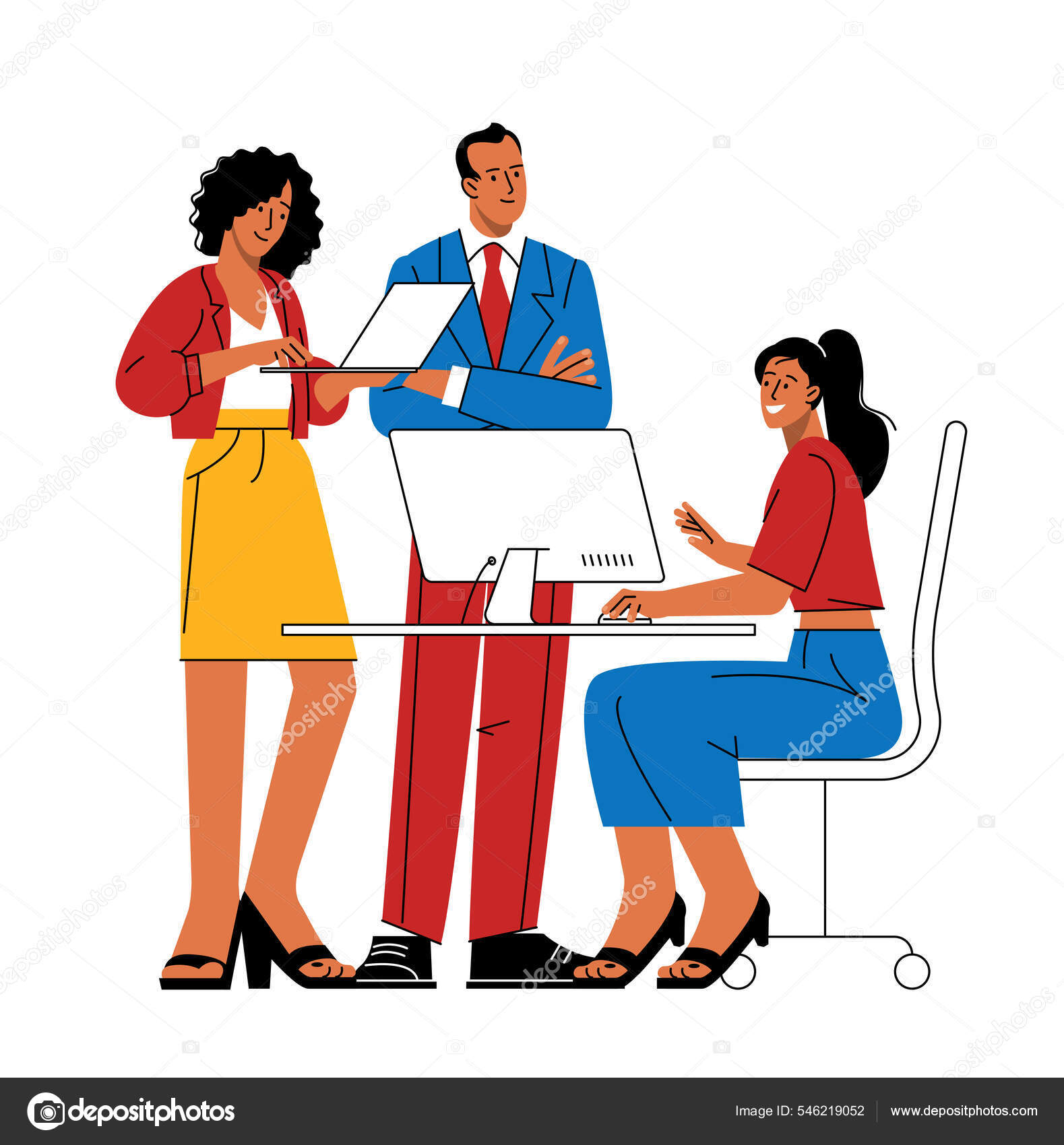 Managers are discussing business issues Stock Vector Image by ...