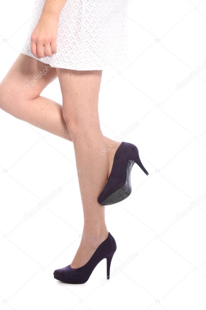 Legs and High Heels on White Background — Stock Photo © Farina6000 ...