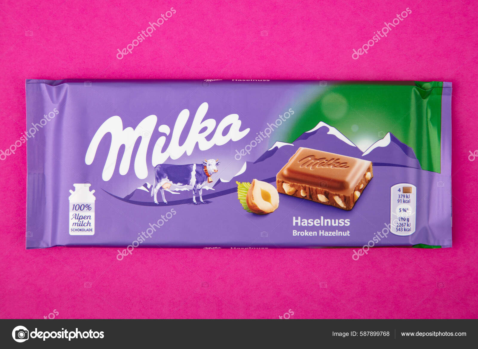 Wetzlar Germany 2022 Milka Chocolate Bar Purple Background Milka Milk ...