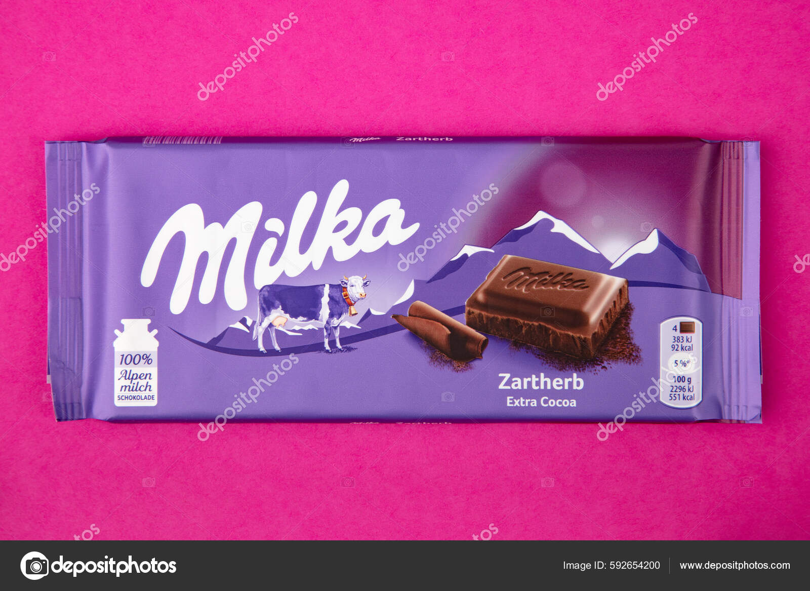 Wetzlar Germany 2022 Milka Chocolate Bar Purple Background Milka Milk ...