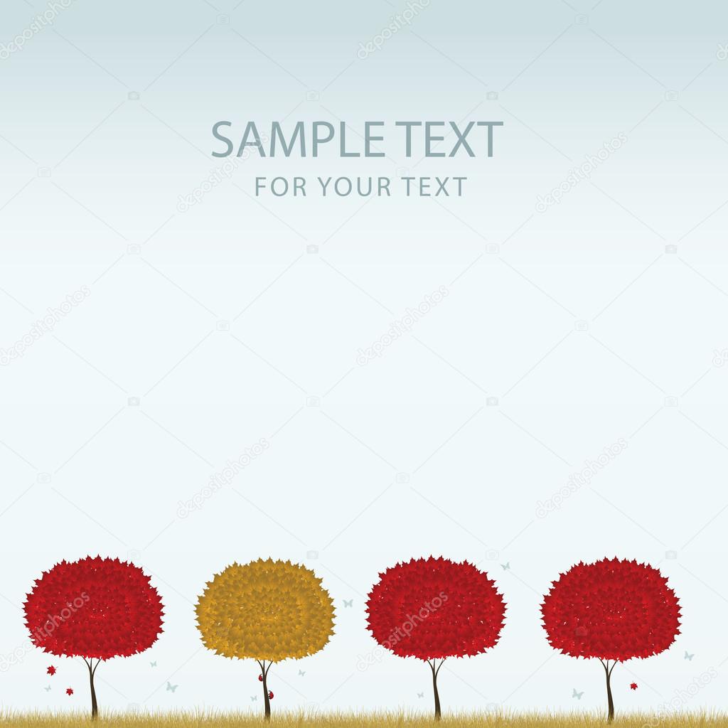 Nature background with trees Stock Vector Image by ©attsetski #16923751