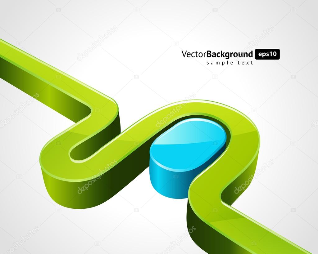 Abstract 3d shape vector background — Stock Vector © VikaSuh #25446123
