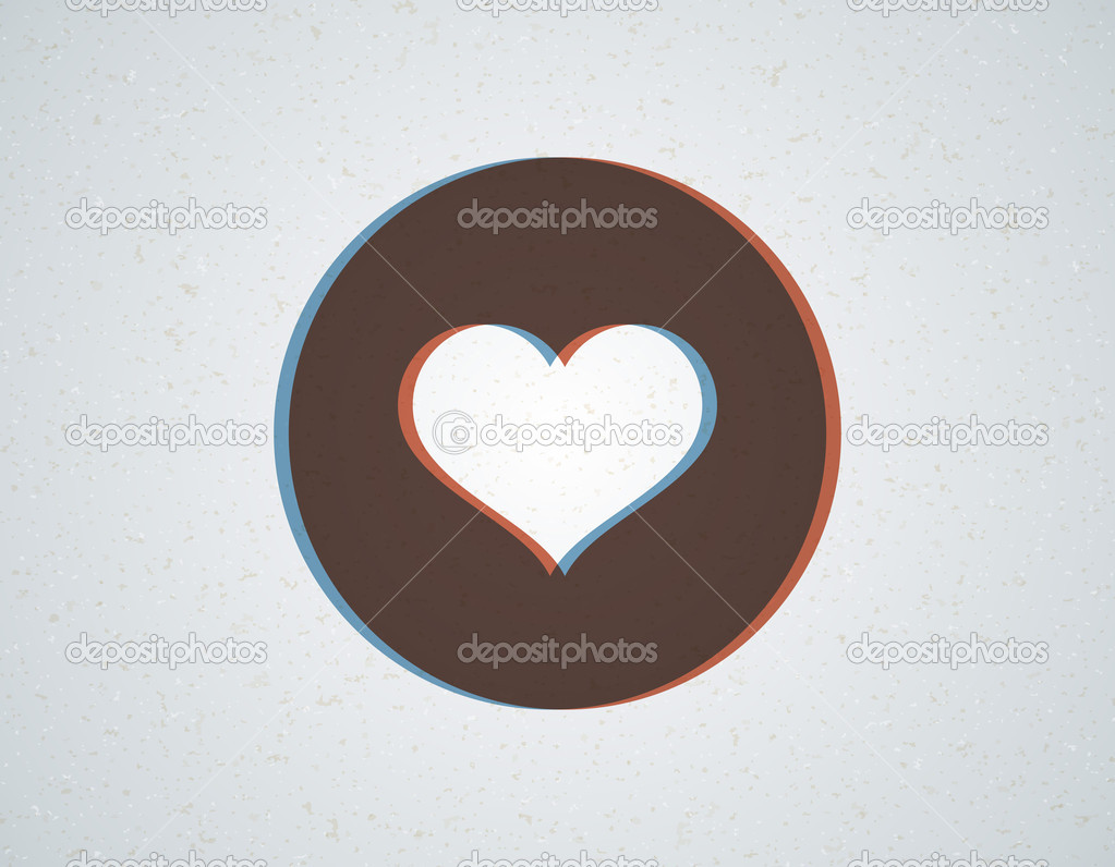 Vintage heart icon. Vector design element. Stock Vector by ©VikaSuh ...
