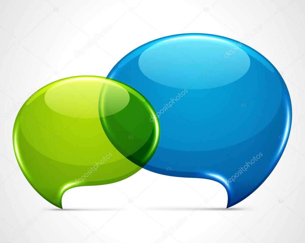 Two shiny speech bubbles vector background eps 10. Stock Vector Image ...