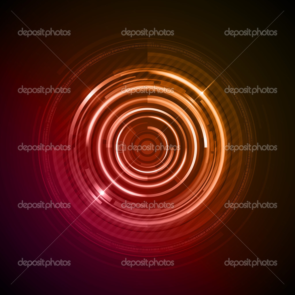 Abstract technology circles and light effects vector background Stock Vector Image by ©VikaSuh ...