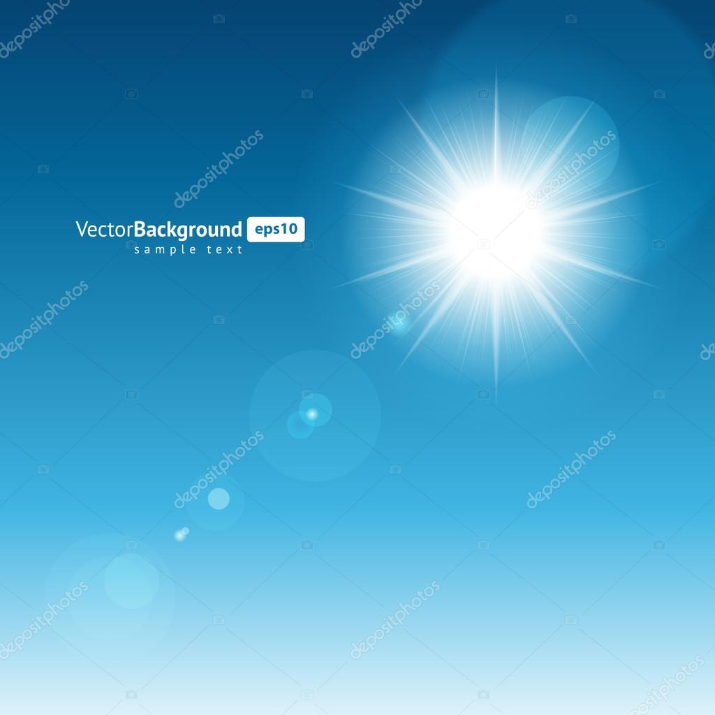 Sun with lens flare vector background Stock Vector Image by ©VikaSuh ...