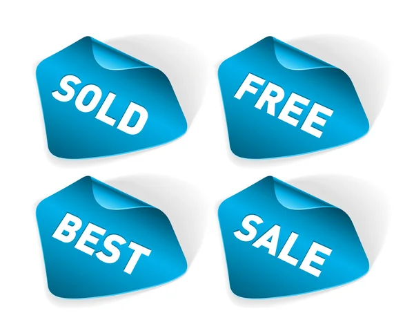 Vector sale stickers set. Transparent shadow easy replace background ...