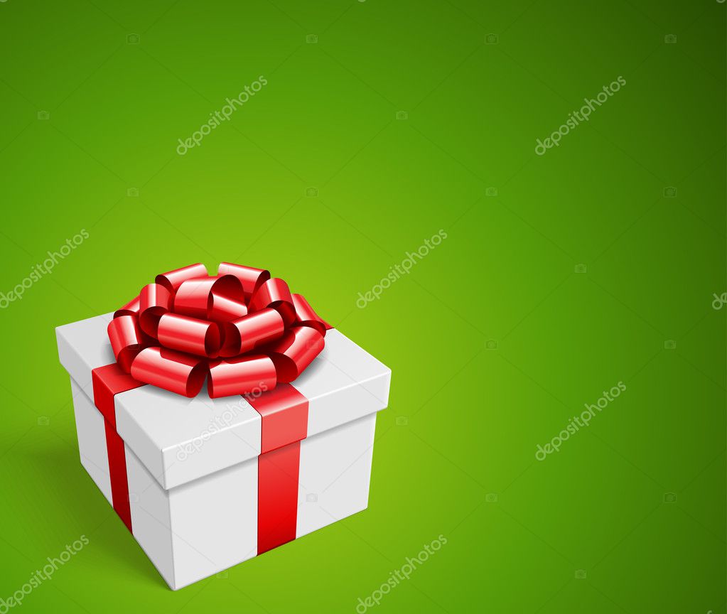 Gift box and ribbon. Vector background eps 10. Stock Vector Image by ...
