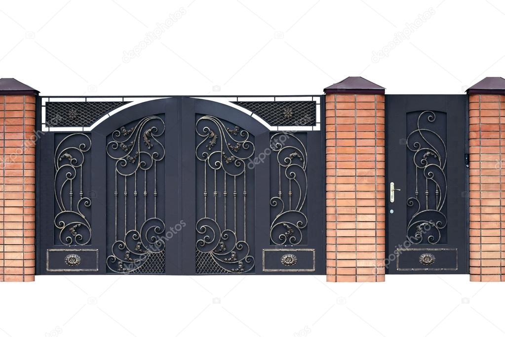 Modern forged decorative gates. — Stock Photo © Blulake #23882387