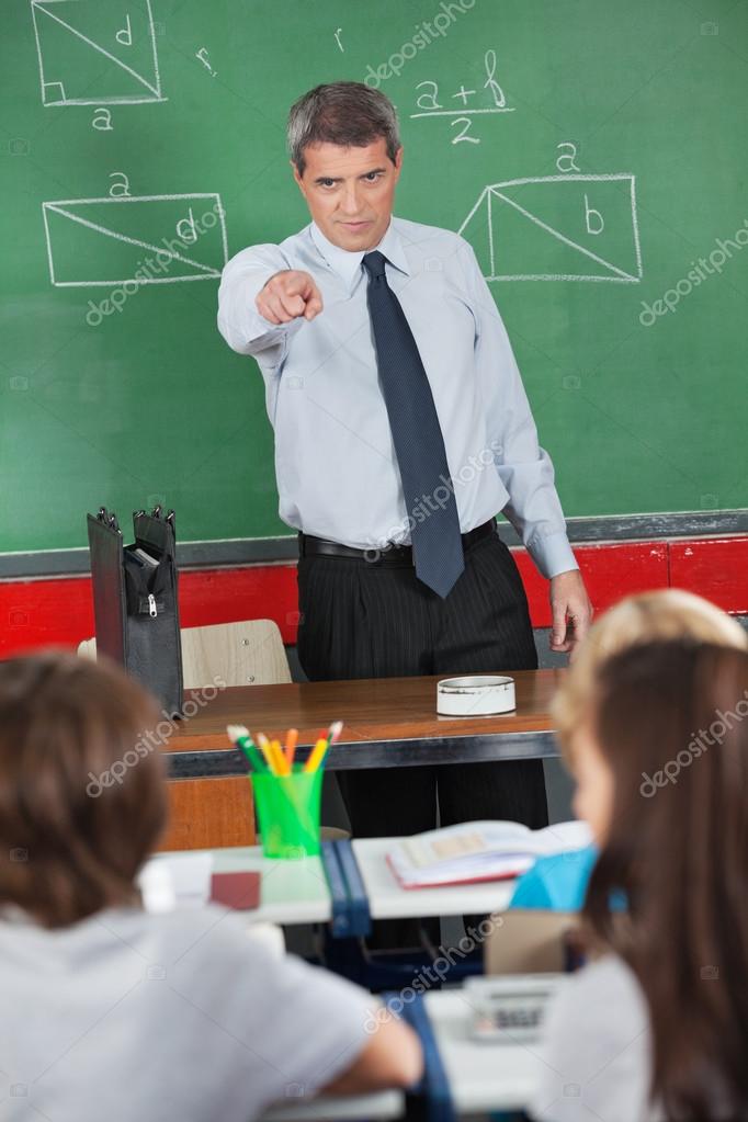Angry Student In Classroom