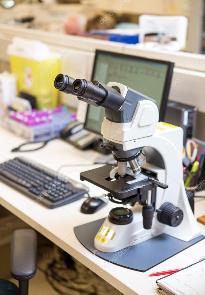 Microscope In Laboratory Stock Photo by ©SimpleFoto 36070789