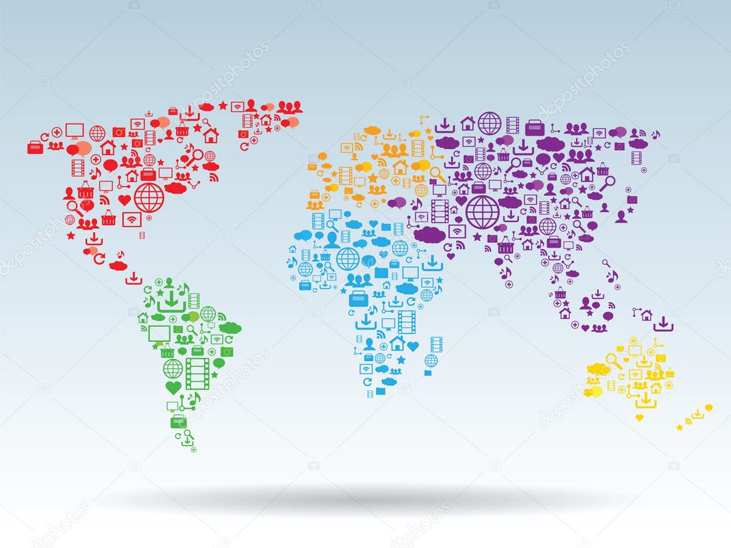 Mapa mundial Vector de stock por ©cifotart 24613877