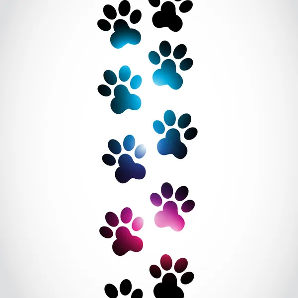 Dog paw prints Vector Art Stock Images | Depositphotos