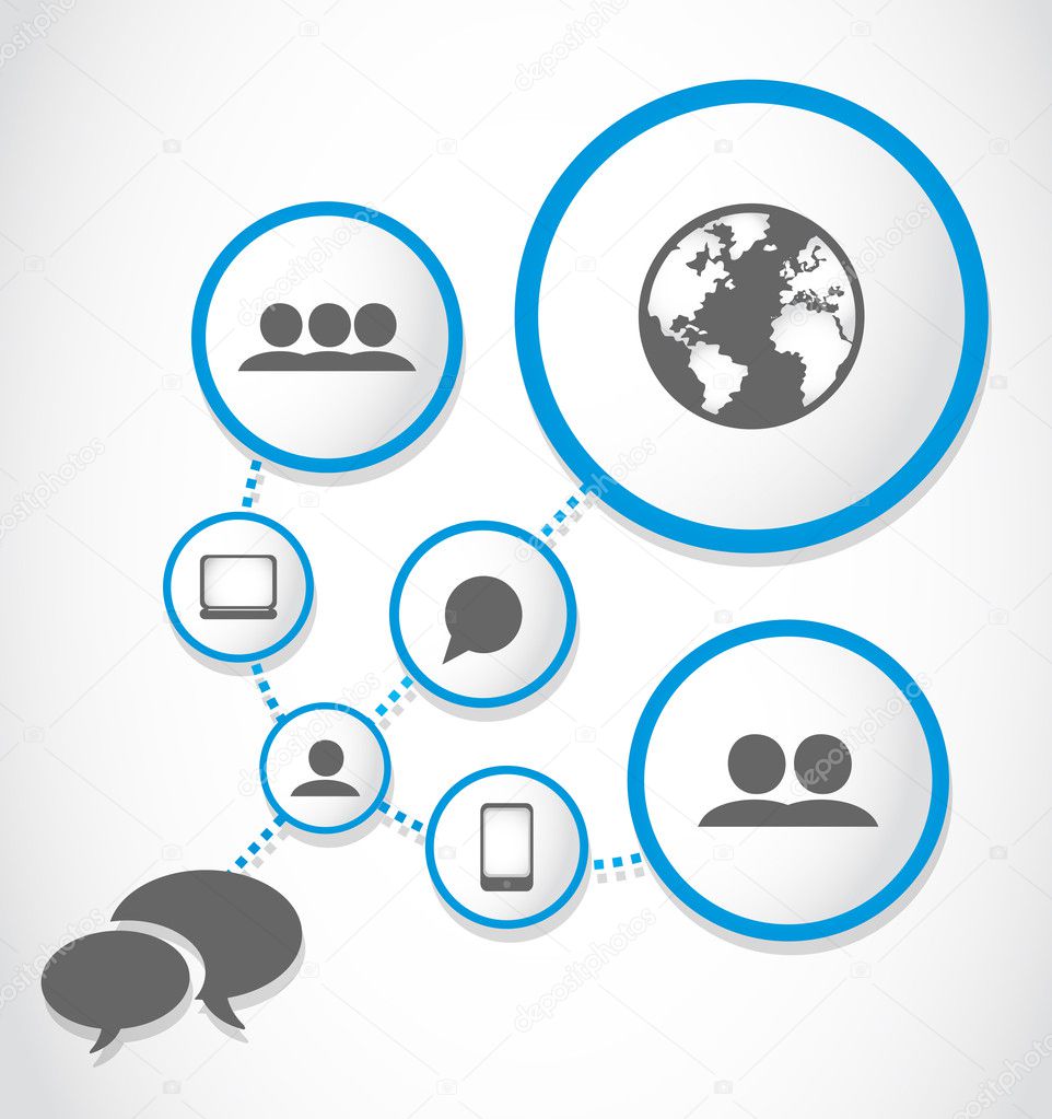 World communications process group Stock Vector by ©burakowski 18639553