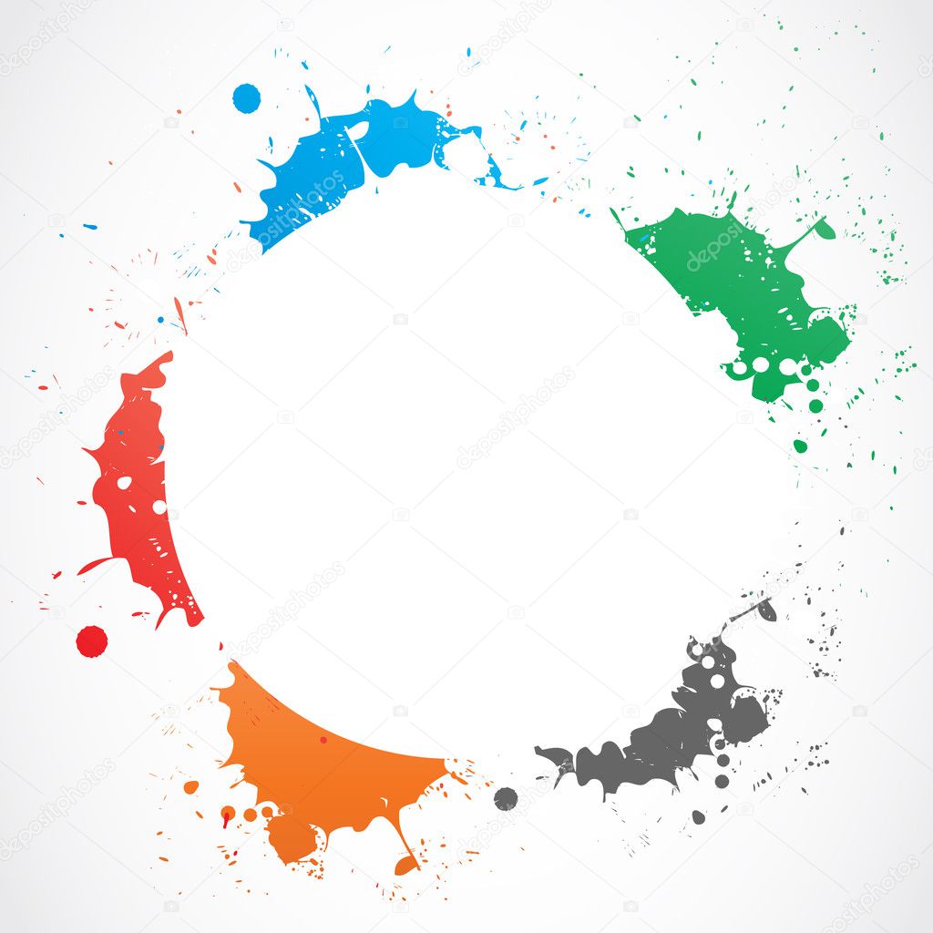 Colorful grunge splash circle Stock Vector Image by ©burakowski #21123269