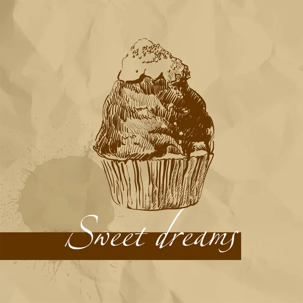 Set of vintage sweet backgrounds. Hand drawn illustration. Stock Vector ...