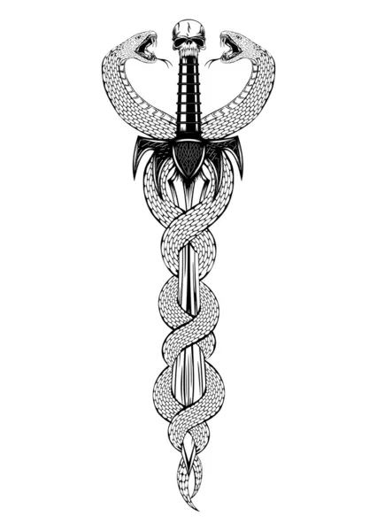 Sword wings snake patterns — Stock Vector © SS1001 #61906697