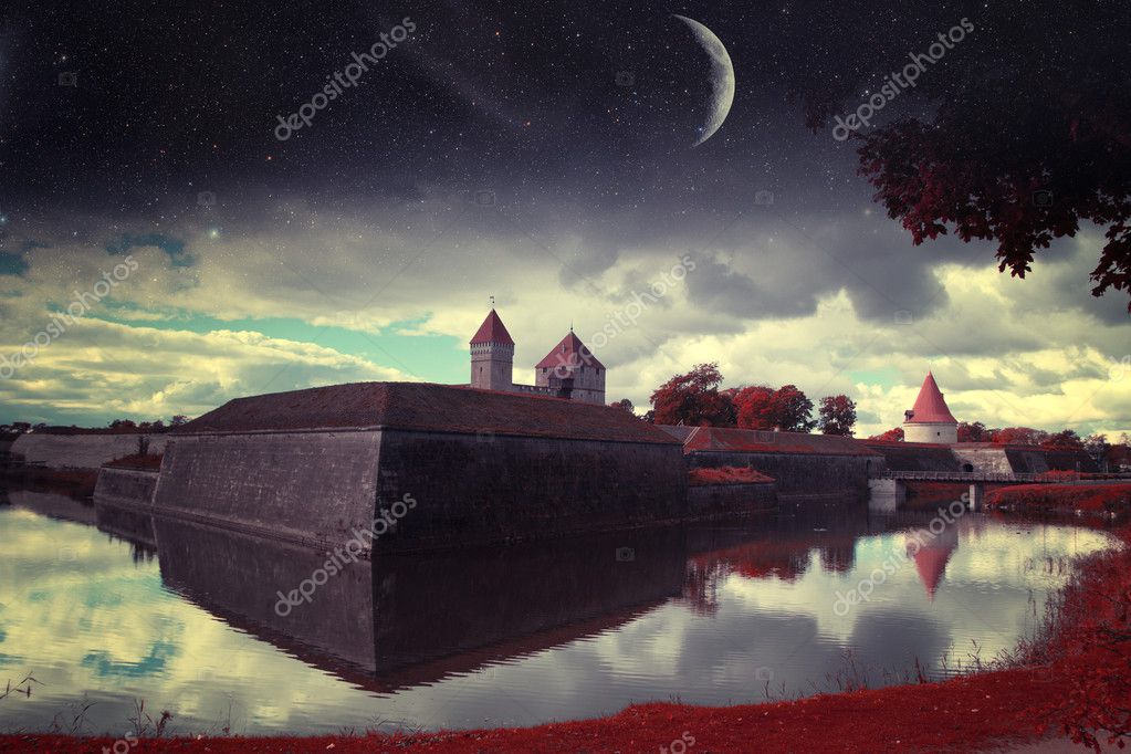 Tallinn mystical night. Elements of this image furnished by NASA ...