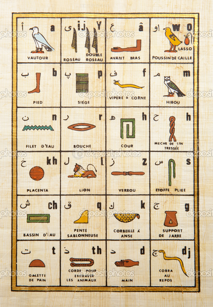 Table of Egypt Hieroglyphs — Stock Photo © andreyuu #19052429