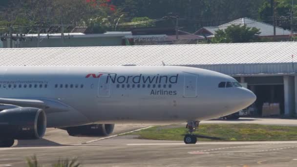 Airbus A330 Nordwind, side view — Stock Video © izhorov #549743336