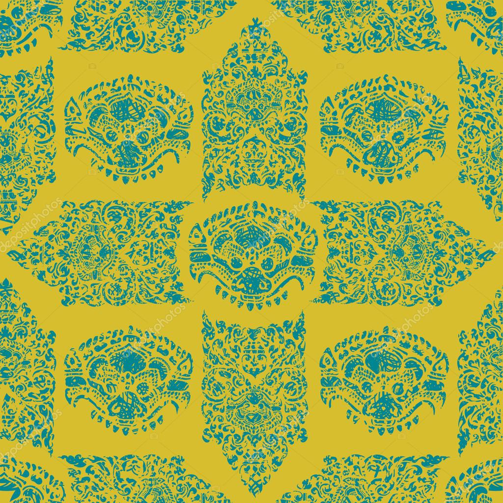 Cambodian floral pattern Stock Vector by ©kynata 12582929